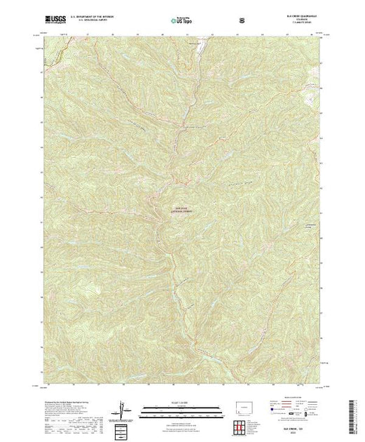 US Topo 7.5-minute map for Elk Creek CO – American Map Store