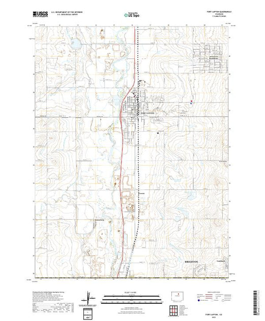 US Topo 7.5-minute map for Fort Lupton CO – American Map Store