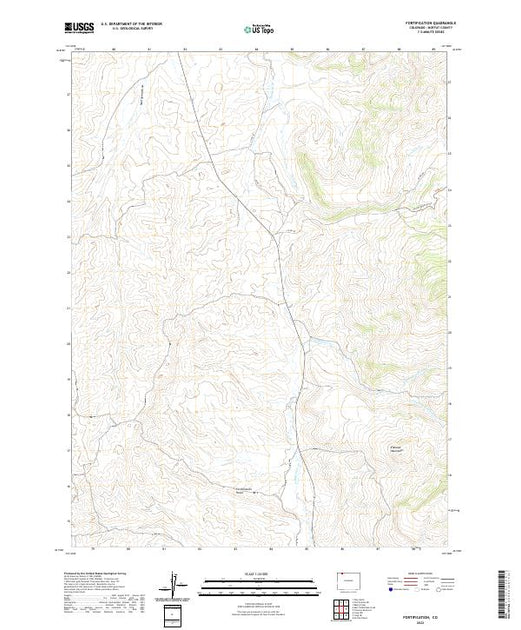 US Topo 7.5-minute map for Fortification CO – American Map Store