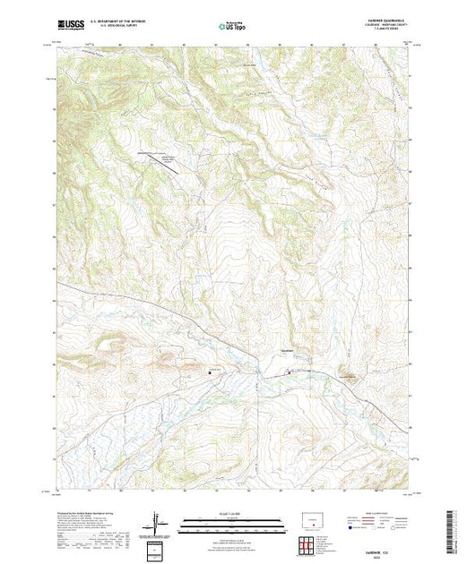 US Topo 7.5-minute map for Gardner CO – American Map Store