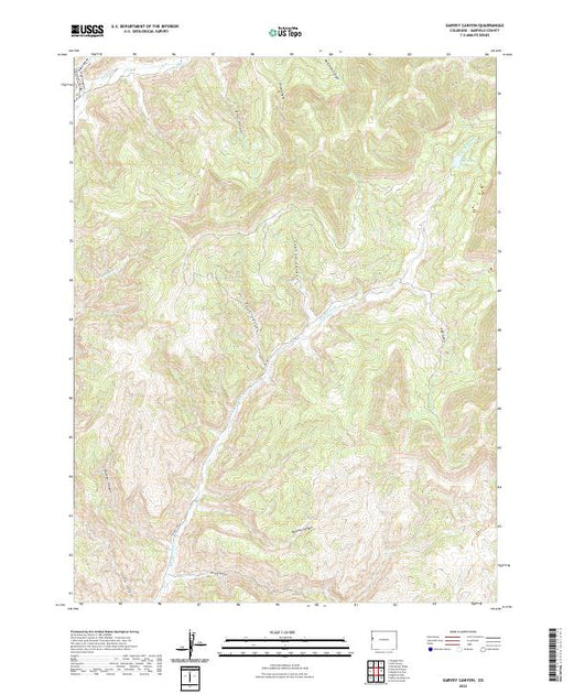 US Topo 7.5-minute map for Garvey Canyon CO – American Map Store