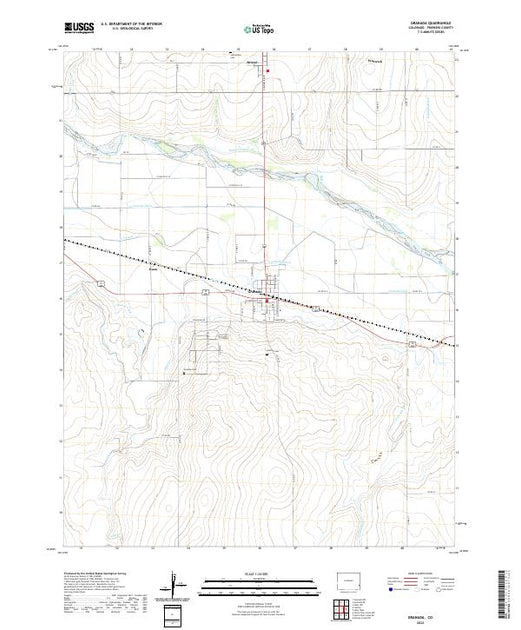 US Topo 7.5-minute map for Granada CO – American Map Store
