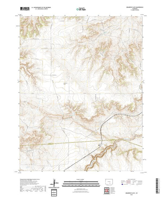US Topo 7.5-minute map for Graneros Flats CO – American Map Store
