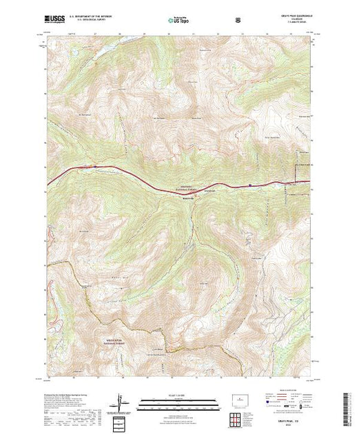 US Topo 7.5-minute map for Grays Peak CO – American Map Store