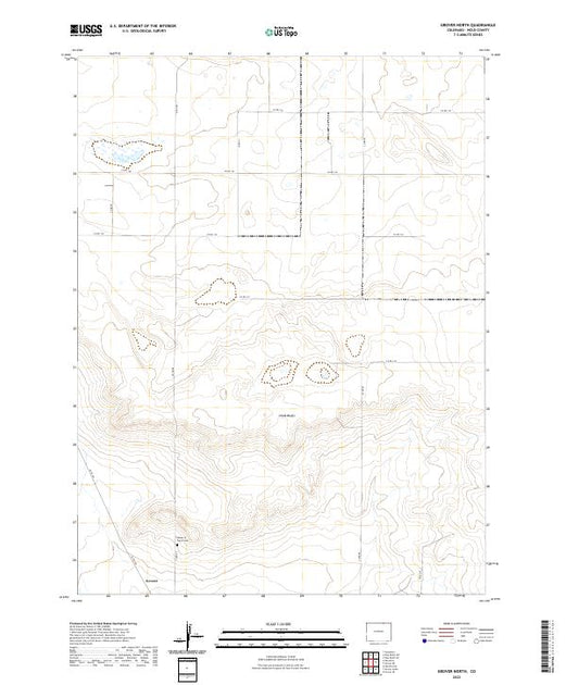US Topo 7.5-minute map for Grover North CO – American Map Store