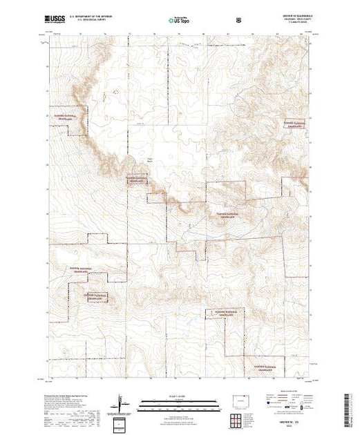 US Topo 7.5-minute map for Grover SE CO – American Map Store
