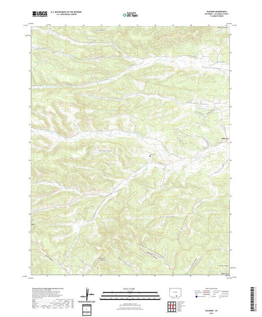 US Topo 7.5-minute map for Gulnare CO – American Map Store