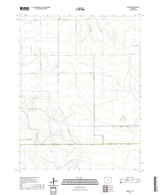 US Topo 7.5-minute map for Hanover CO – American Map Store