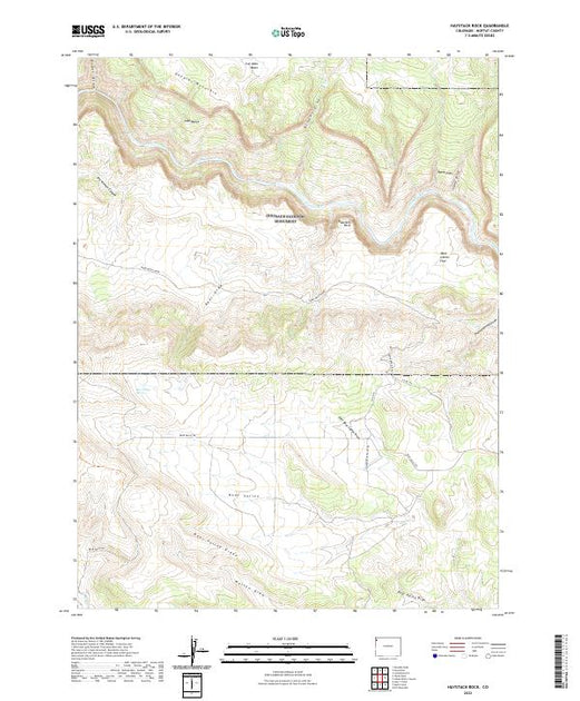 US Topo 7.5-minute map for Haystack Rock CO – American Map Store