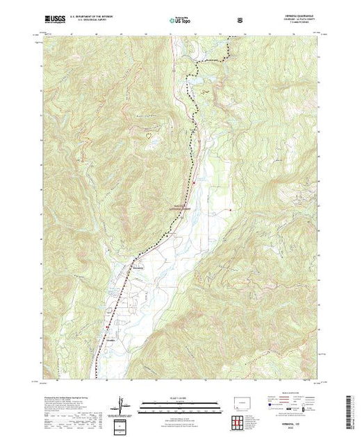 US Topo 7.5-minute map for Hermosa CO – American Map Store