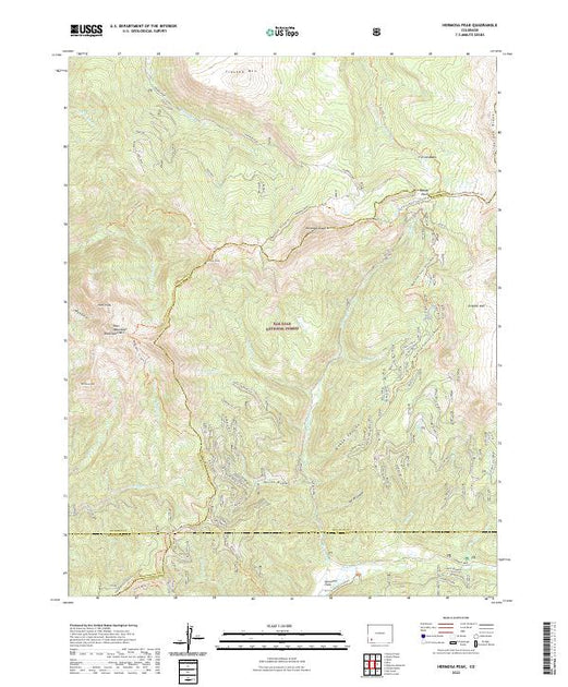 US Topo 7.5-minute map for Hermosa Peak CO – American Map Store