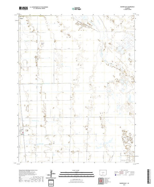 US Topo 7.5-minute map for Hooper East CO – American Map Store