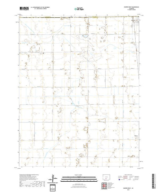 US Topo 7.5-minute map for Hooper West CO – American Map Store