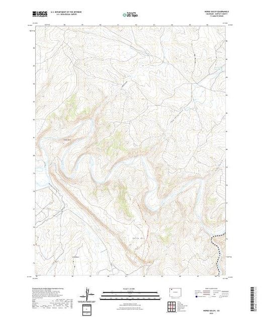 US Topo 7.5-minute map for Horse Gulch CO – American Map Store