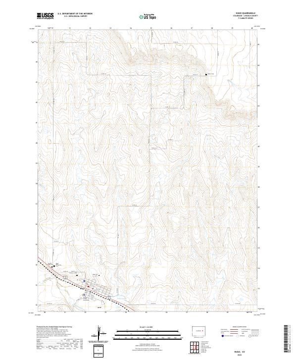 US Topo 7.5-minute map for Hugo CO – American Map Store