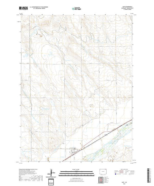 US Topo 7.5-minute map for Iliff CO – American Map Store