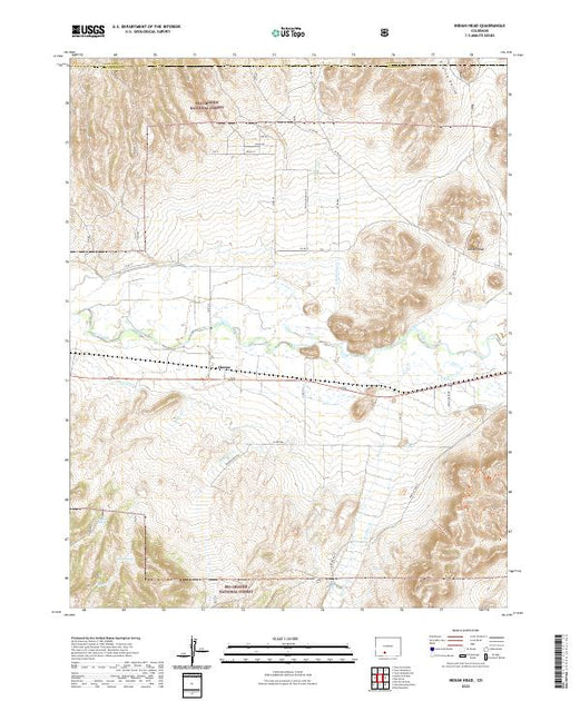 US Topo 7.5-minute map for Indian Head CO – American Map Store