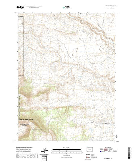 US Topo 7.5-minute map for Jack Springs CO – American Map Store