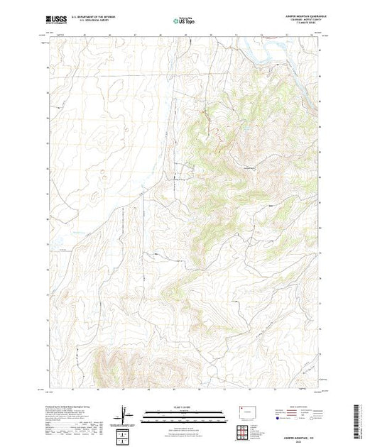 US Topo 7.5-minute map for Juniper Mountain CO – American Map Store