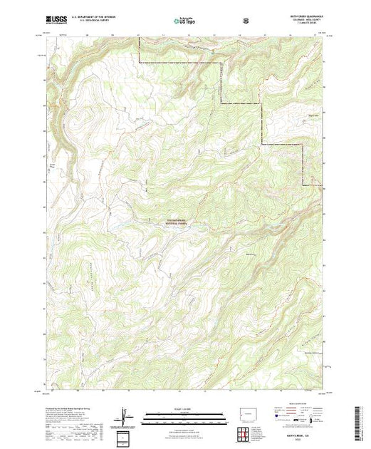 US Topo 7.5-minute map for Keith Creek CO – American Map Store