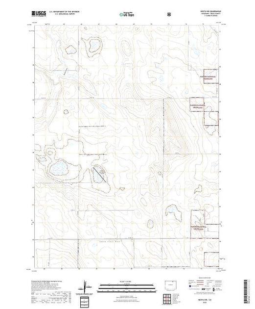 US Topo 7.5-minute map for Keota NW CO – American Map Store