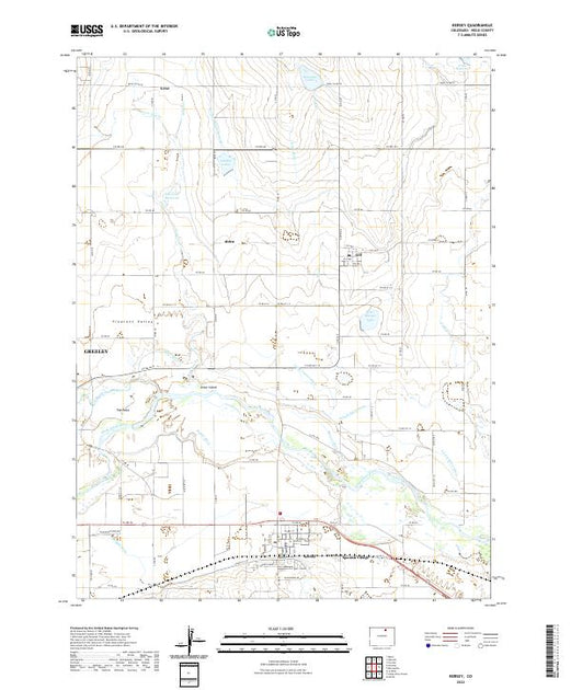 US Topo 7.5-minute map for Kersey CO – American Map Store