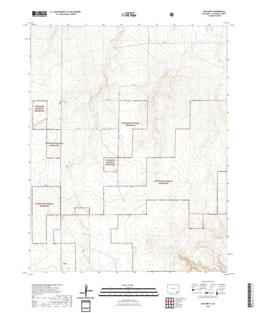 US Topo 7.5-minute map for Kim North CO – American Map Store