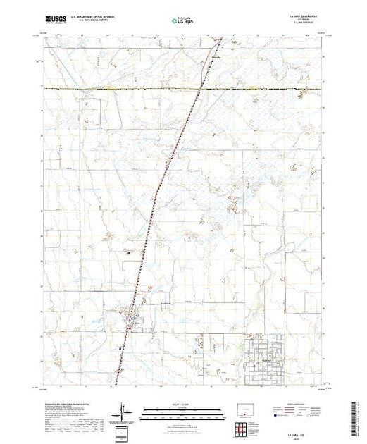 US Topo 7.5-minute map for La Jara CO – American Map Store