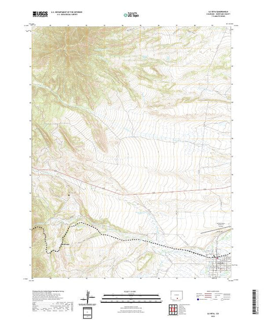 US Topo 7.5-minute map for La Veta CO – American Map Store