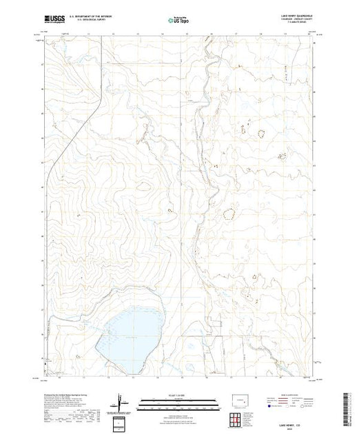 US Topo 7.5-minute map for Lake Henry CO – American Map Store