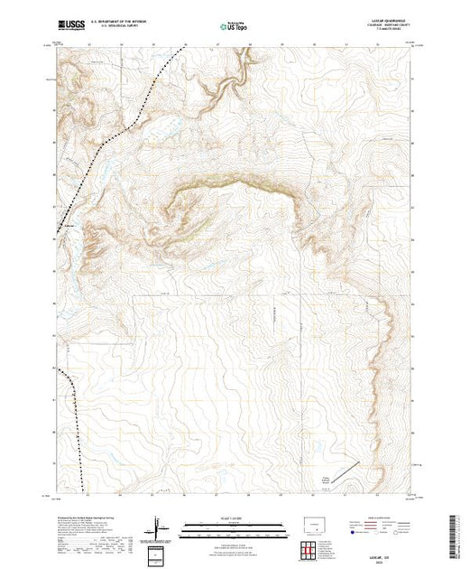 US Topo 7.5-minute map for Lascar CO – American Map Store