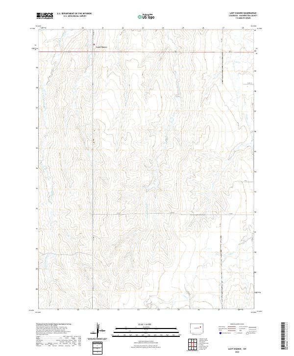 US Topo 7.5-minute map for Last Chance CO – American Map Store