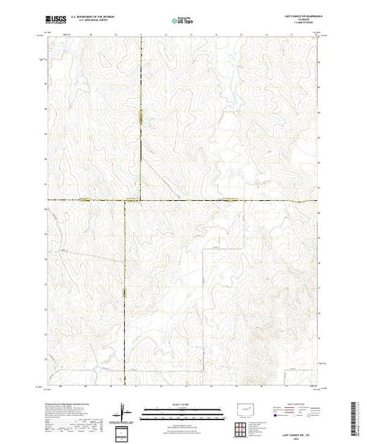 US Topo 7.5-minute map for Last Chance SW CO – American Map Store