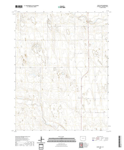 US Topo 7.5-minute map for Lewis Lake CO – American Map Store