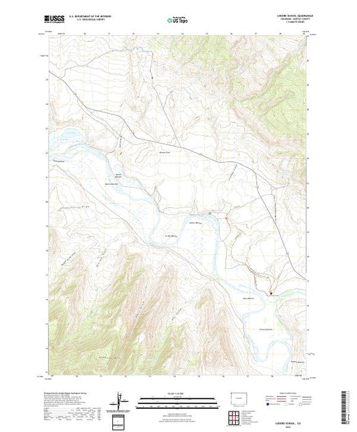 US Topo 7.5-minute map for Lodore School CO – American Map Store
