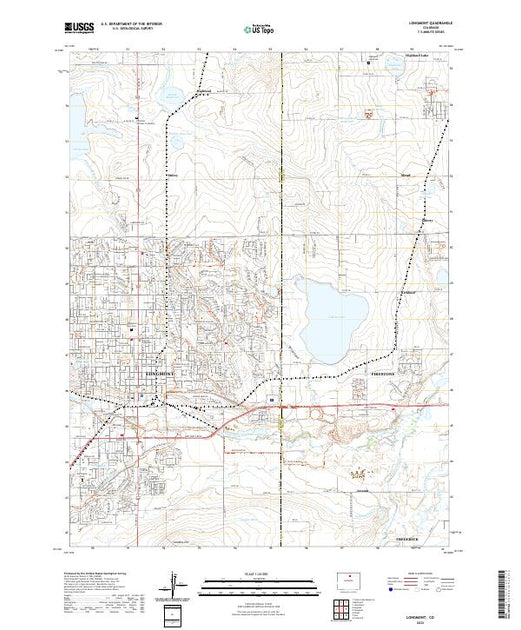 US Topo 7.5-minute map for Longmont CO – American Map Store