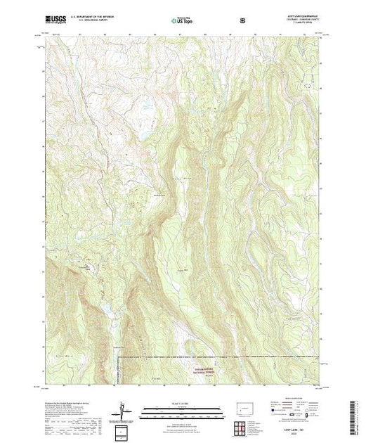 US Topo 7.5-minute map for Lost Lake CO – American Map Store