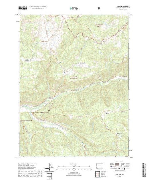 US Topo 7.5-minute map for Lost Park CO – American Map Store