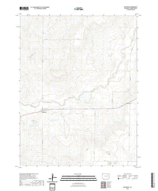 US Topo 7.5-minute map for Matheson CO – American Map Store
