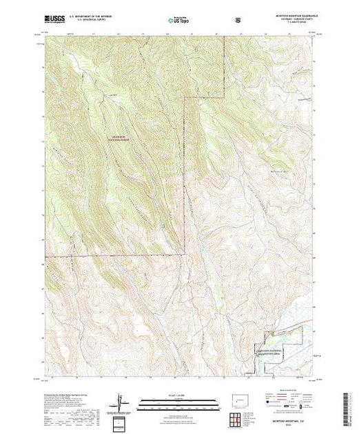 US Topo 7.5-minute map for McIntosh Mountain CO – American Map Store