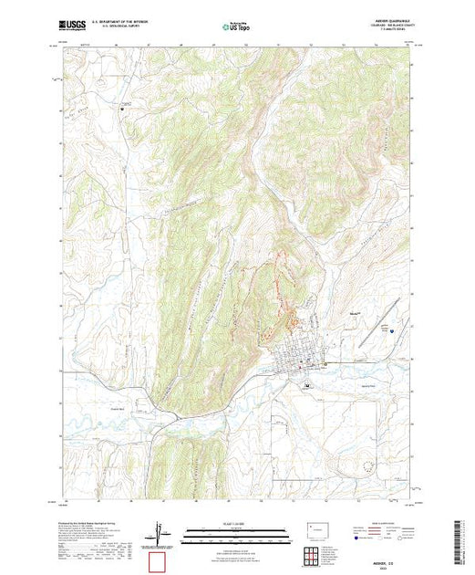 US Topo 7.5-minute map for Meeker CO – American Map Store