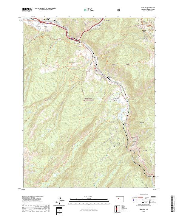 US Topo 7.5-minute map for Minturn CO – American Map Store