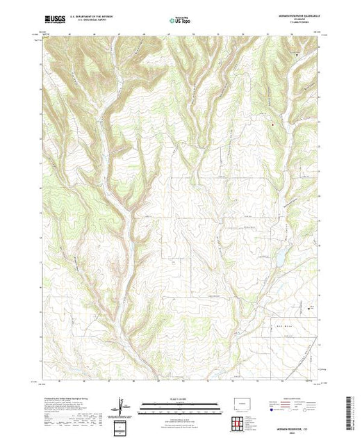 US Topo 7.5-minute map for Mormon Reservoir CO – American Map Store