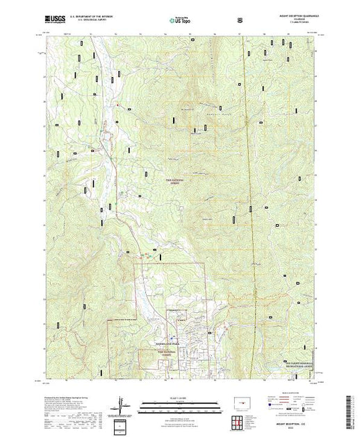 US Topo 7.5-minute map for Mount Deception CO – American Map Store