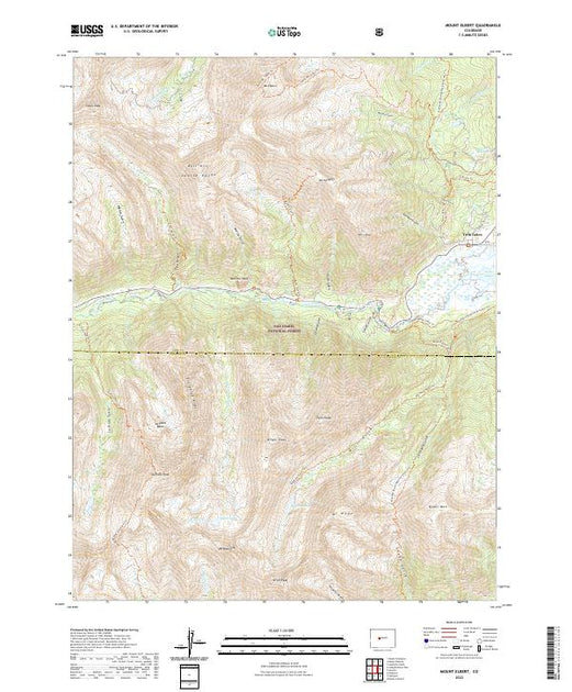 US Topo 7.5-minute map for Mount Elbert CO – American Map Store
