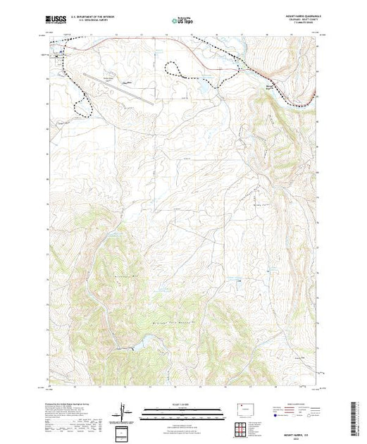 US Topo 7.5-minute map for Mount Harris CO – American Map Store