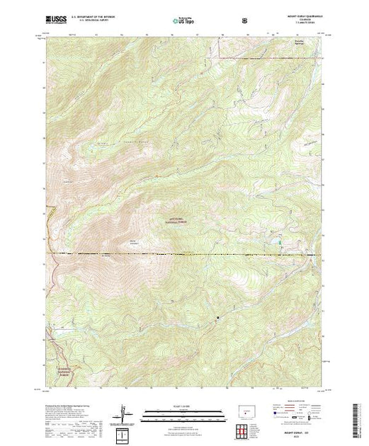 US Topo 7.5-minute map for Mount Ouray CO – American Map Store