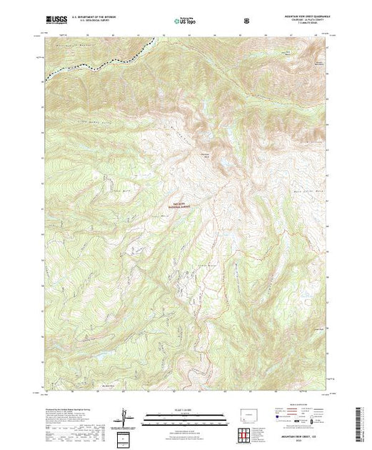 US Topo 7.5-minute map for Mountain View Crest CO – American Map Store
