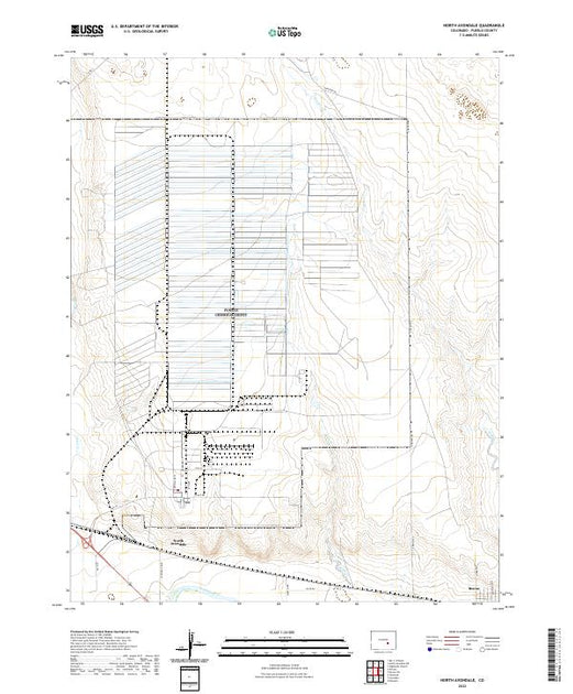 US Topo 7.5-minute map for North Avondale CO – American Map Store