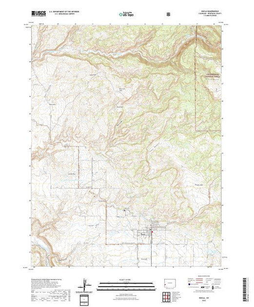 US Topo 7.5-minute map for Nucla CO – American Map Store